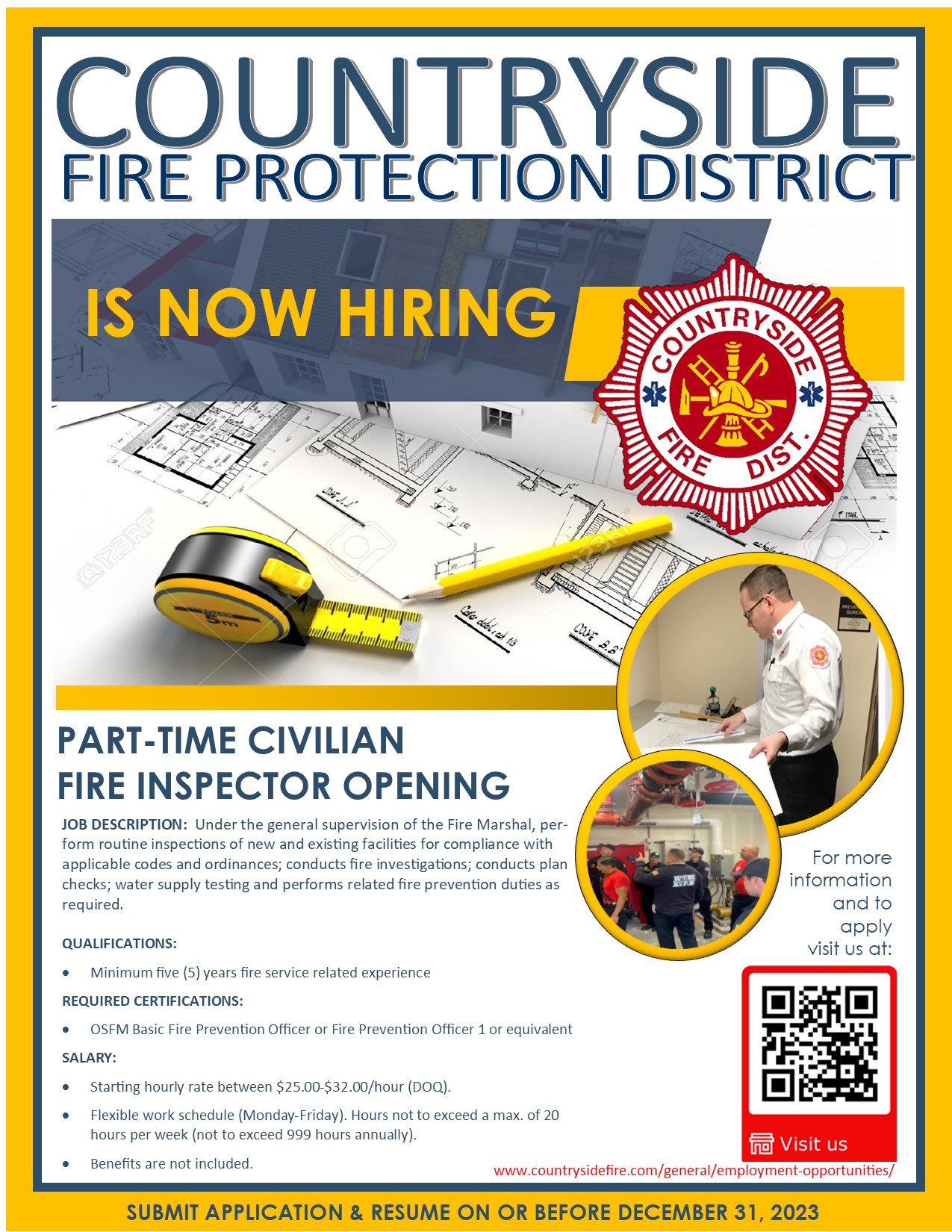 Employment Opportunities – Countryside Fire Protection District